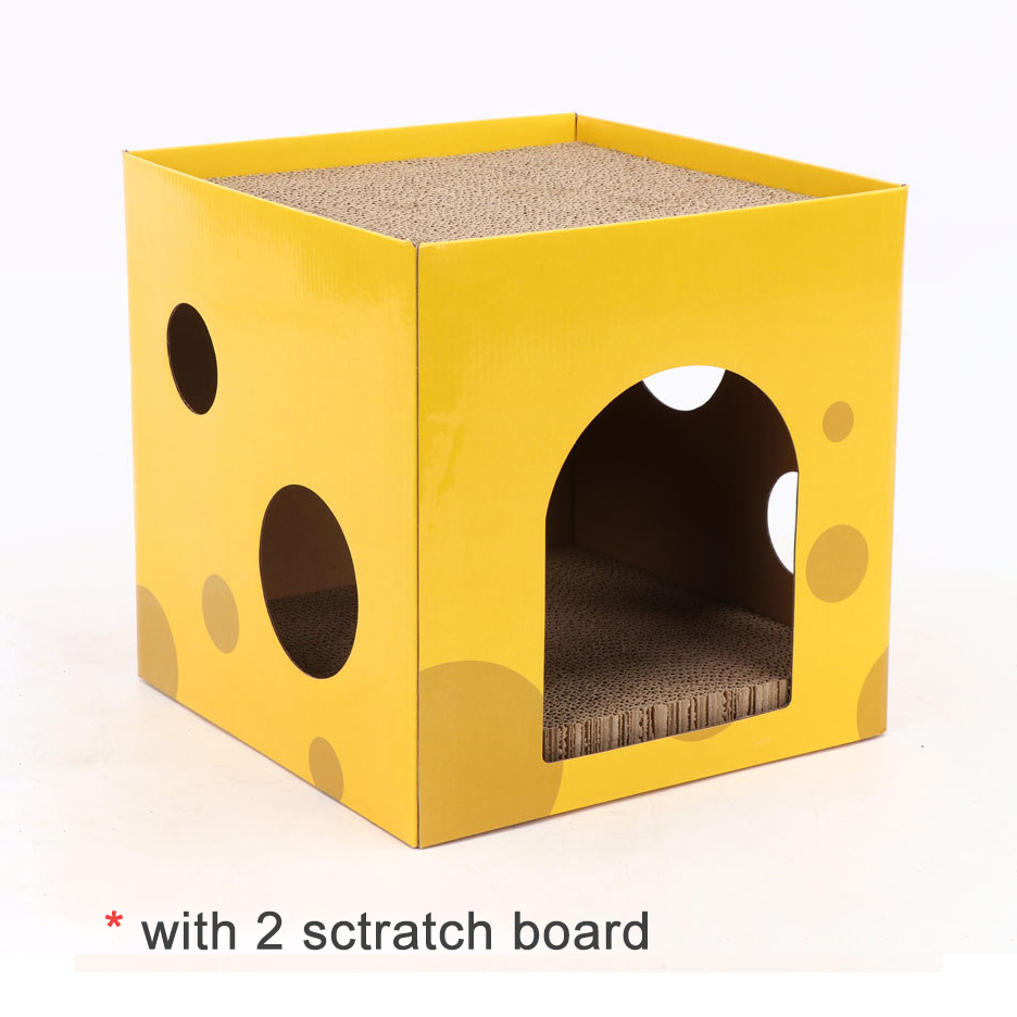 Carton Cat House Large Lovely Creative Corrugated Paper Cheese Box ...