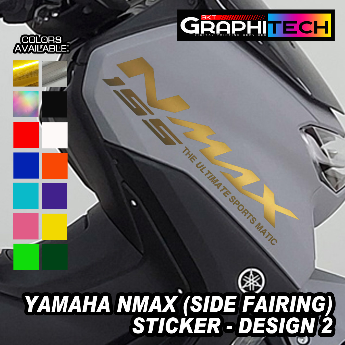 YAMAHA NMAX (SIDE FAIRINGS) STICKER - DESIGN 1 | Lazada PH