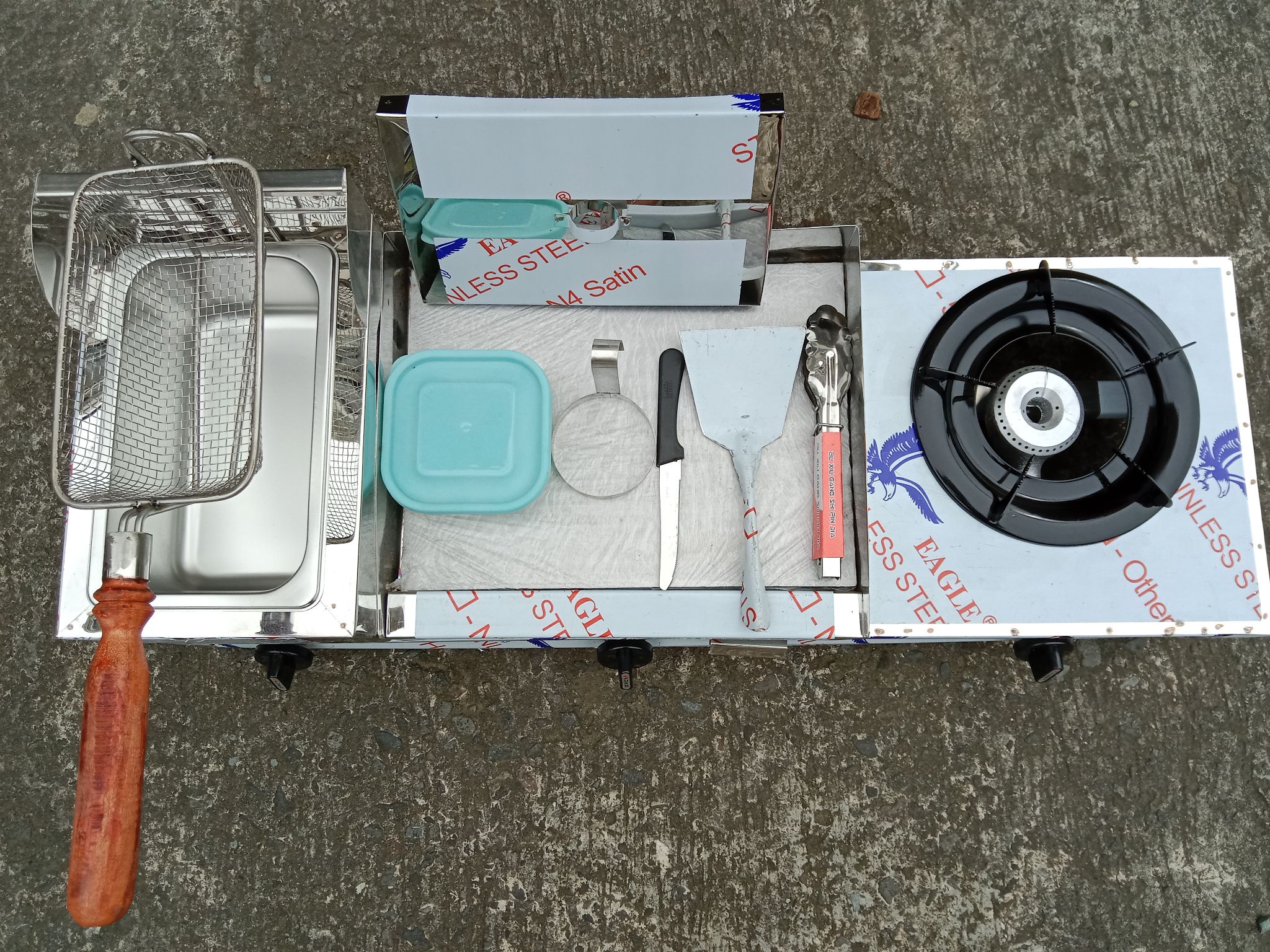 PANG NEGOSYO PACKAGE PURE STAINLESS 3 IN 1 (SINGLE DEEP FRYER, BURGER ...