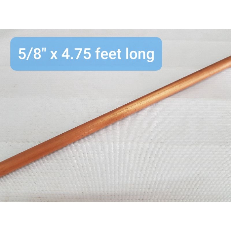 JfXGKpee Ground Rod 5/8 x 4.75 feet 5ft Copper Plated with or without ...