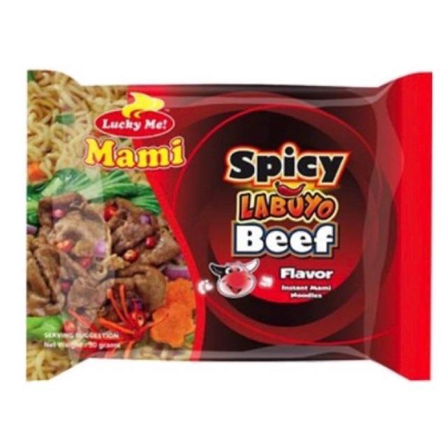 Lucky Me!!Chicken Beef Spicy Labuyo Beef!! Flavor Instant Mami Noodless ...
