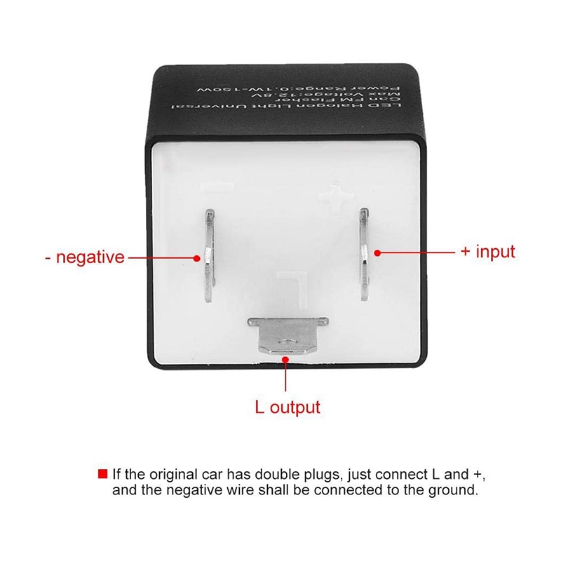 LED Flasher Relay, 12V 3-PIN Adjustable LED Flasher Relay Turn Signal ...