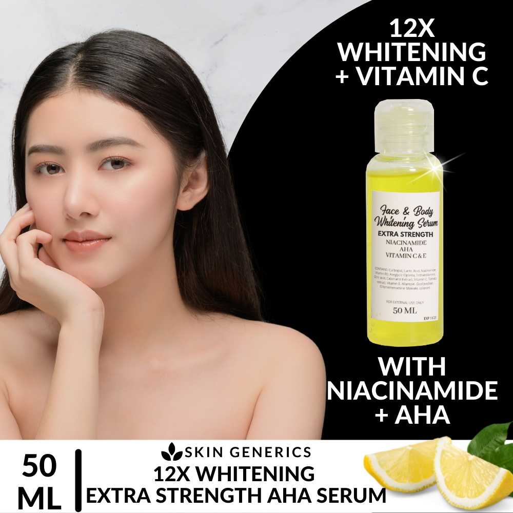 [ 12X Whitening Niacinamide Serum ] Niacinamide 2% SkinGenerics Extra Strength AHA Face ...