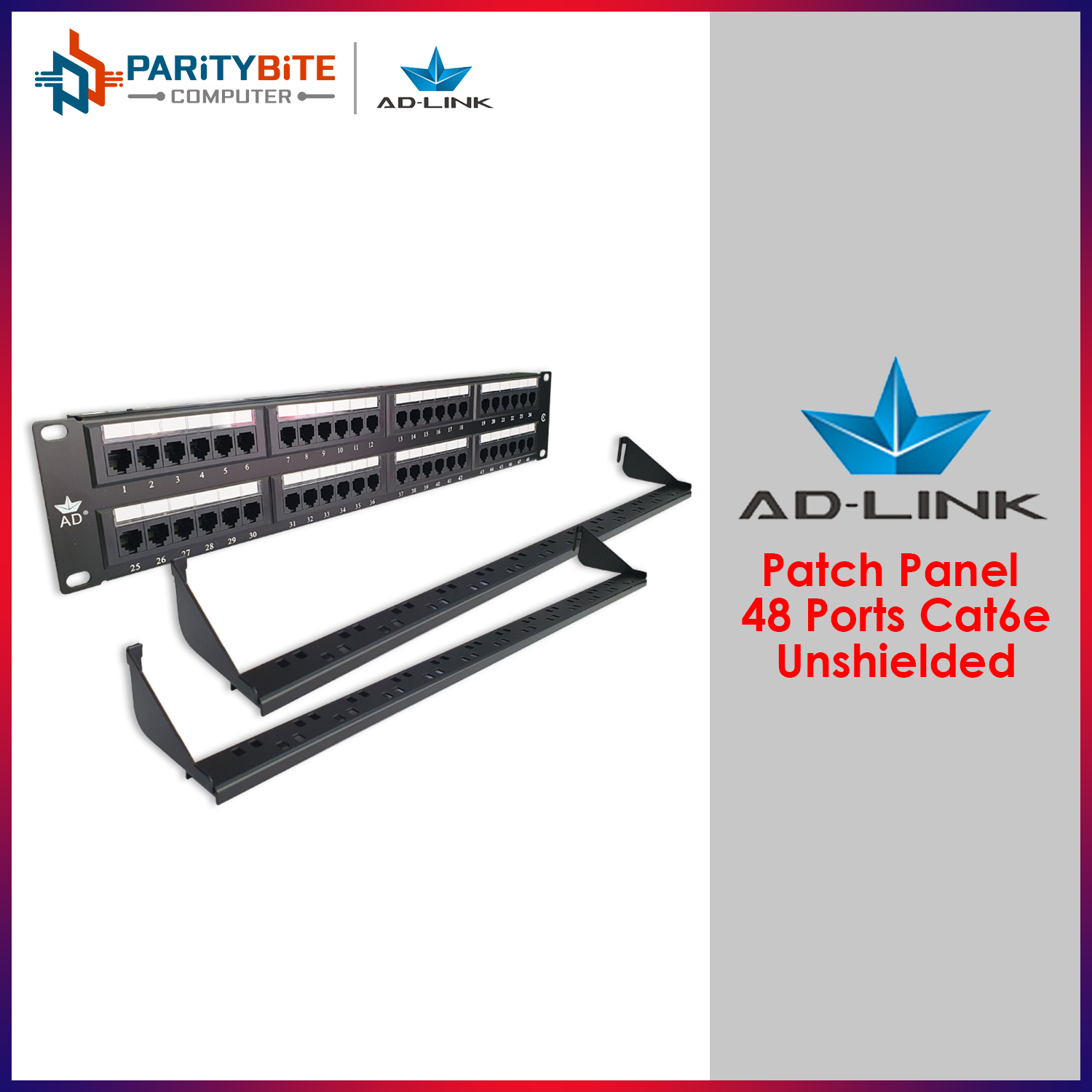 AD-Link 48 Ports CAT6 CAT6E Fully Loaded 1RU Patch Panel | Lazada PH