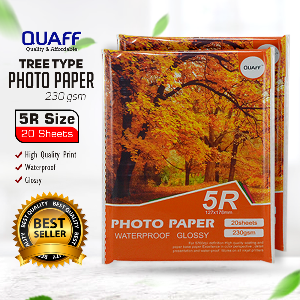 Quaff Tree Type Glossy Photo Paper 3R / 4R /5R /A3 Size 230Gsm ...