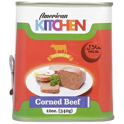 Halal American Kitchen Premium Corned Beef 340grams Beef Luncheon Meat ...