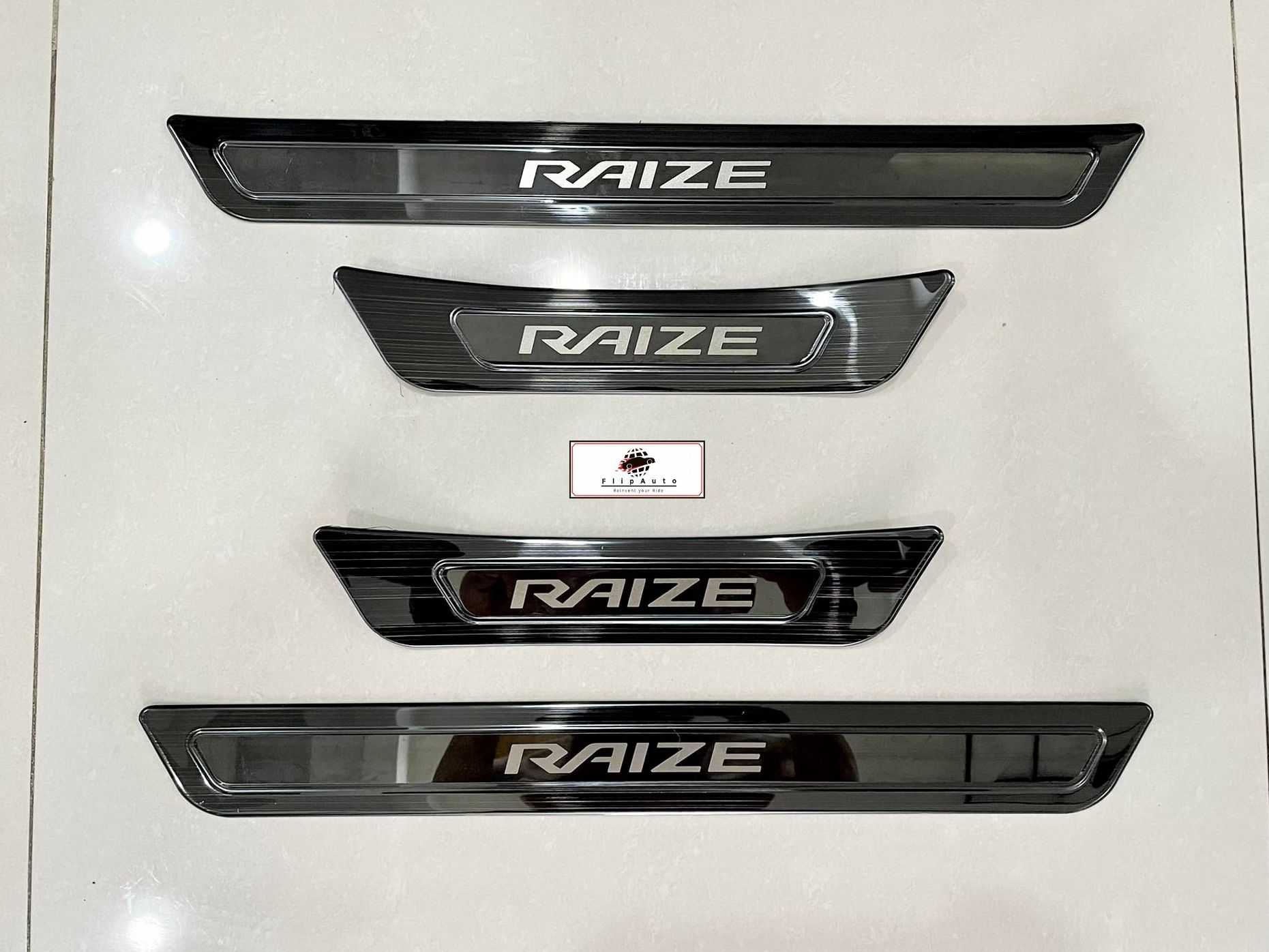 TOYOTA RAIZE 2022-2024 Door Side Step Sill - Black Titanium & Silver ...