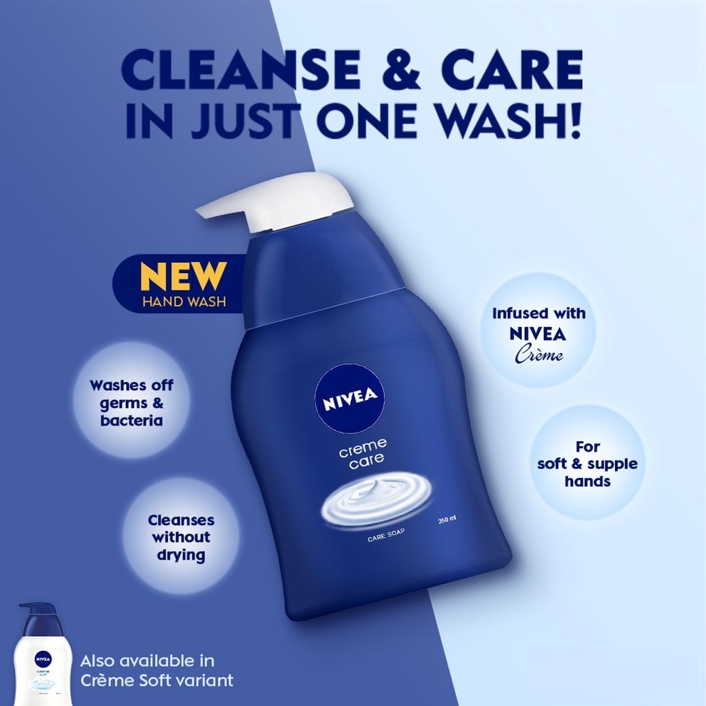 NIVEA Bath Crème Care Hand Wash 250mL | Lazada PH