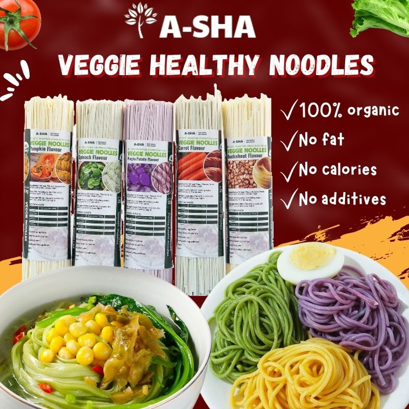 Veggie Noodles Healthy A-Sha Vegetable noodles Pumpkin Spinach Carrot ...