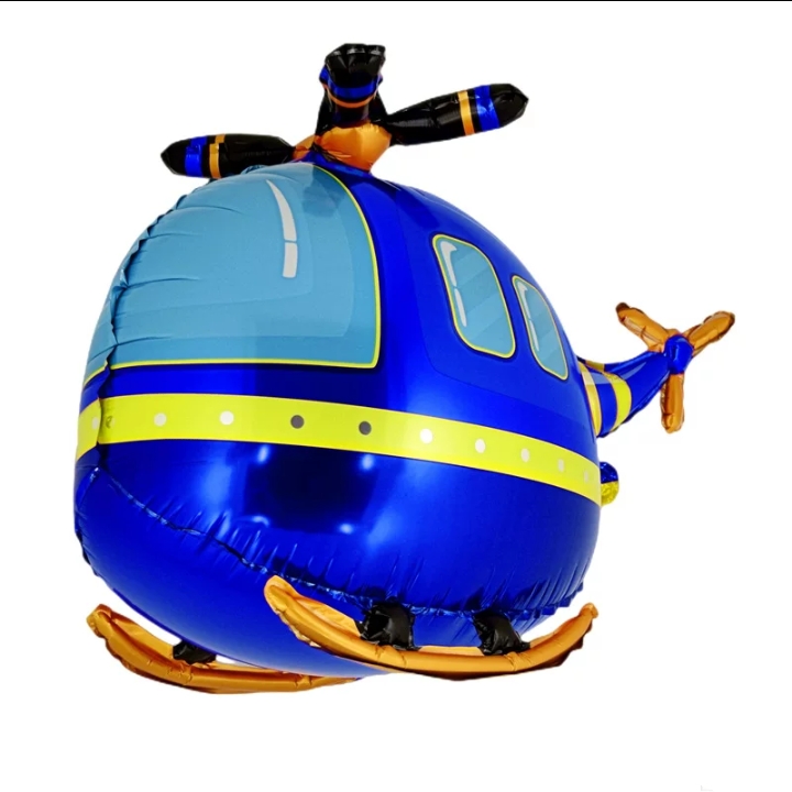 4D Helicopter 22 inches Airplane theme Happy birthday party decoration ...