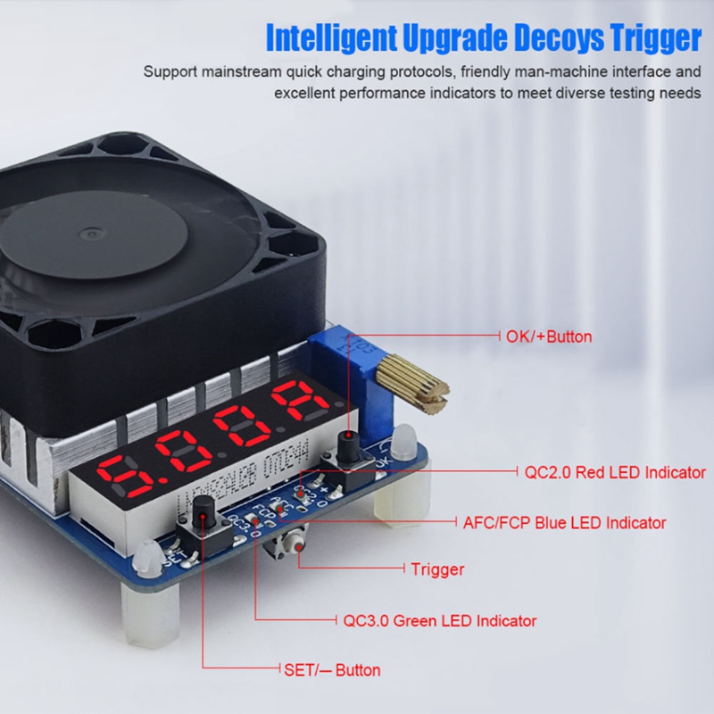 Trigger QC2.0 QC3.0 Electronic USB Load Resistor Discharge Battery Test ...