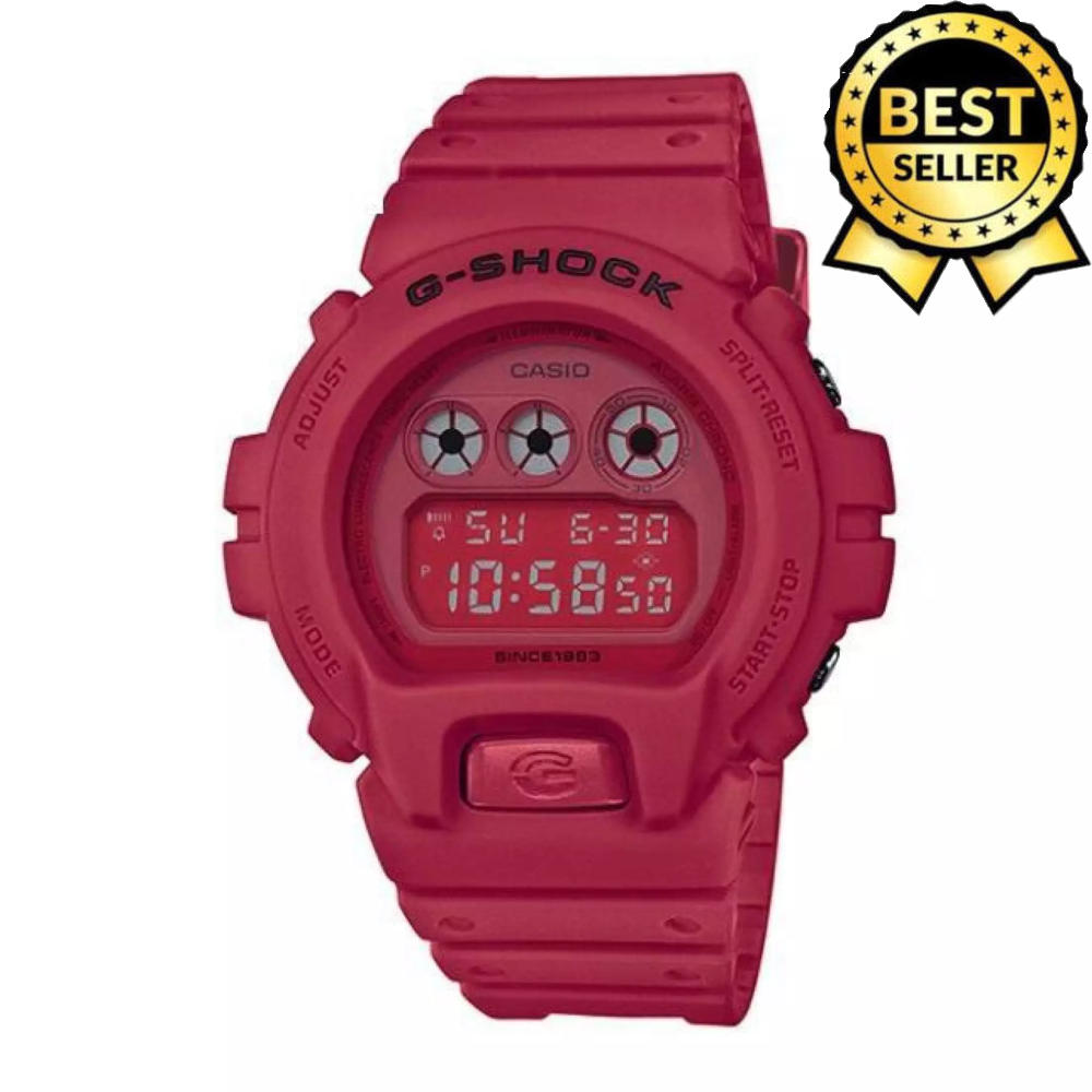 Casio DW6900 Matte 35th Anniversary All Red Sport Digital Watch For Men ...