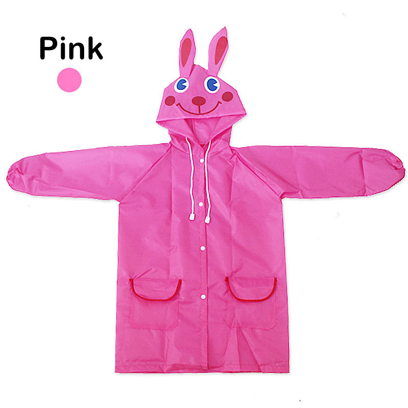 【2-8 yrs】Cartoon Kids Raincoat Poncho PVC+ Waterproof Polyester For ...