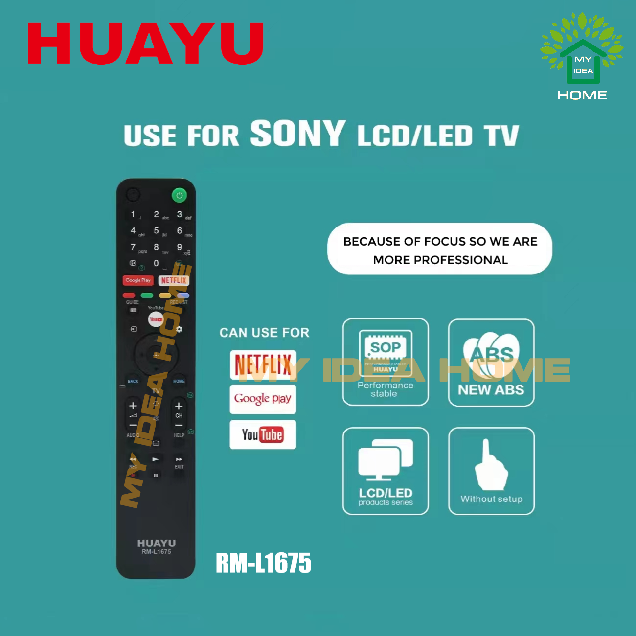 HUAYU RM-L1675 Common LCD/LED TV Remote Control for sony | Lazada PH