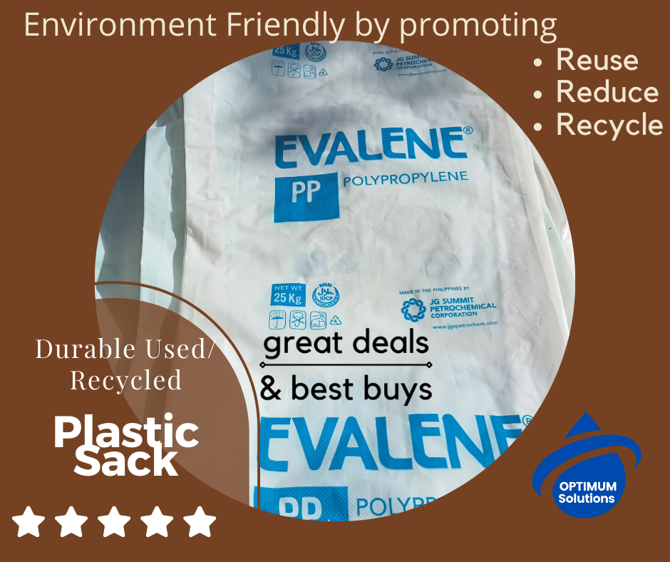 Optimum Solutions Recycled Plastic Sack Used Bag Sako HDPE 25 kg ...