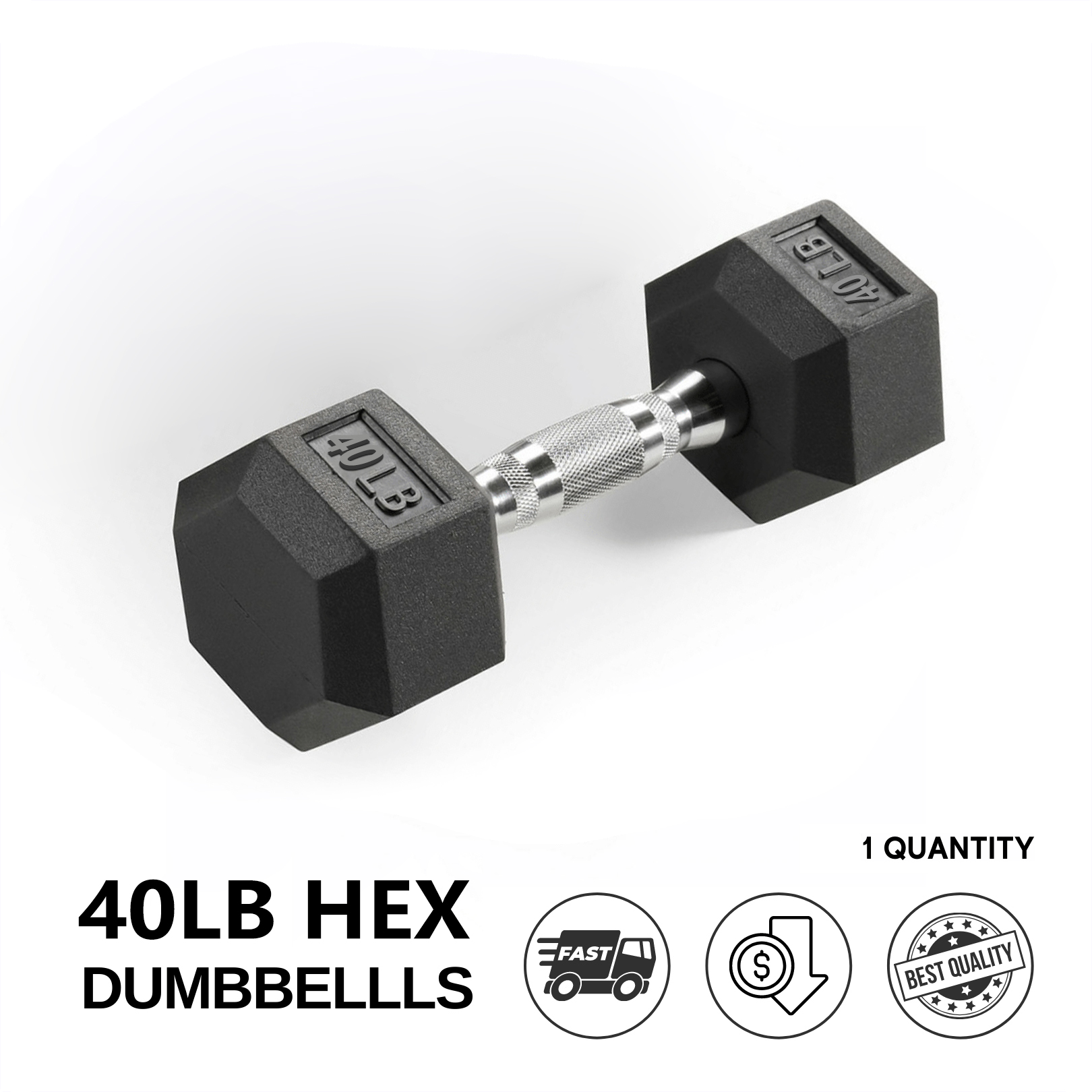 Dumbbell Set Hex Dumbbells 5LB/10LB/15LB/20LB/30LB/35LB/40LB rubber ...