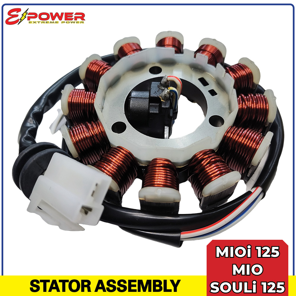 E-Power Magneto Stator Coil Assembly for Yamaha MIOi 125, MIO SOULi 125 ...