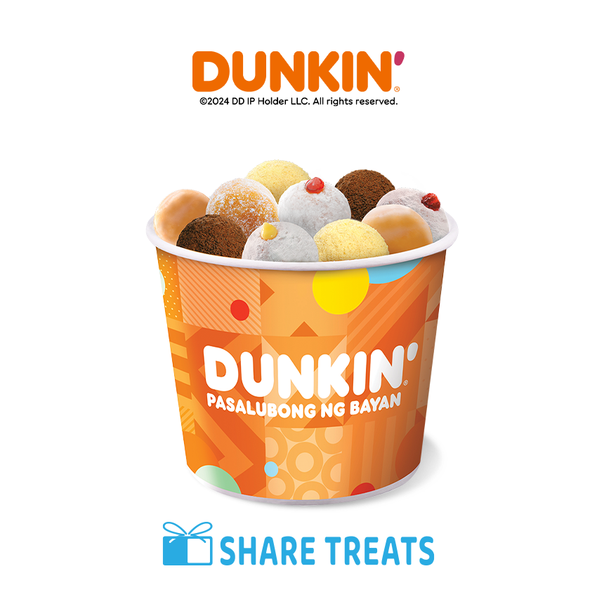 DUNKIN' Assorted Munchkins Bucket 40pcs (SMS eVoucher) | Lazada PH
