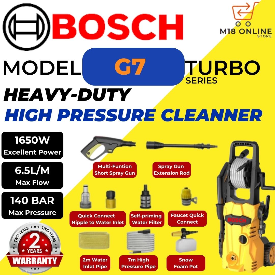 【9.9 Mega Sale⚡🎉】BOSCH G9/G8/G7 Turbo 2200W High Pressure Portable Waterjet Wash Machine ...