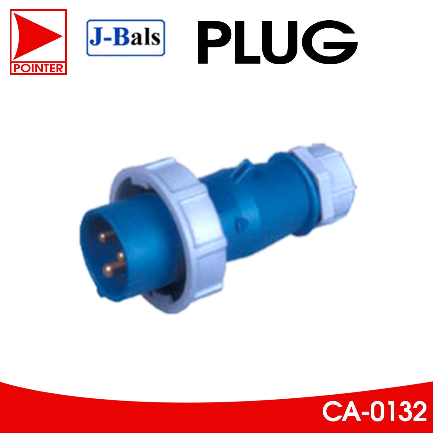 J-Bals Industrial Plug - IP67, 220V / 2P + E (3 PIN) / 16A / Blue Color ...