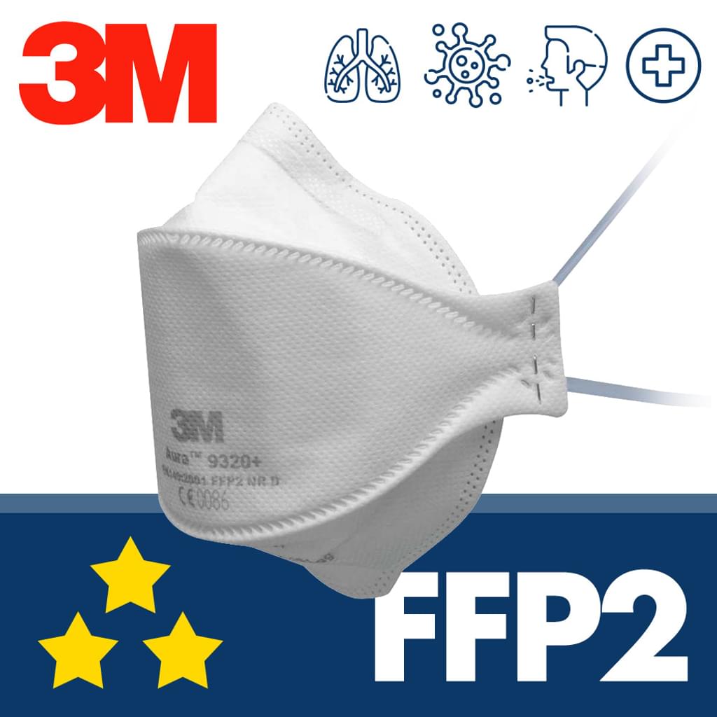 3M 9320A+ Aura FFP2 95% Filteration MADE IN SINGAPORE N-95 VFlex ...
