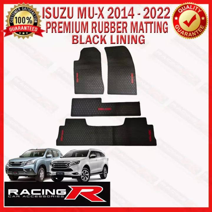 Isuzu Mux 2014 to 2024 OEM Premium Rubber Matting ( Mu-x ) ( Black ...