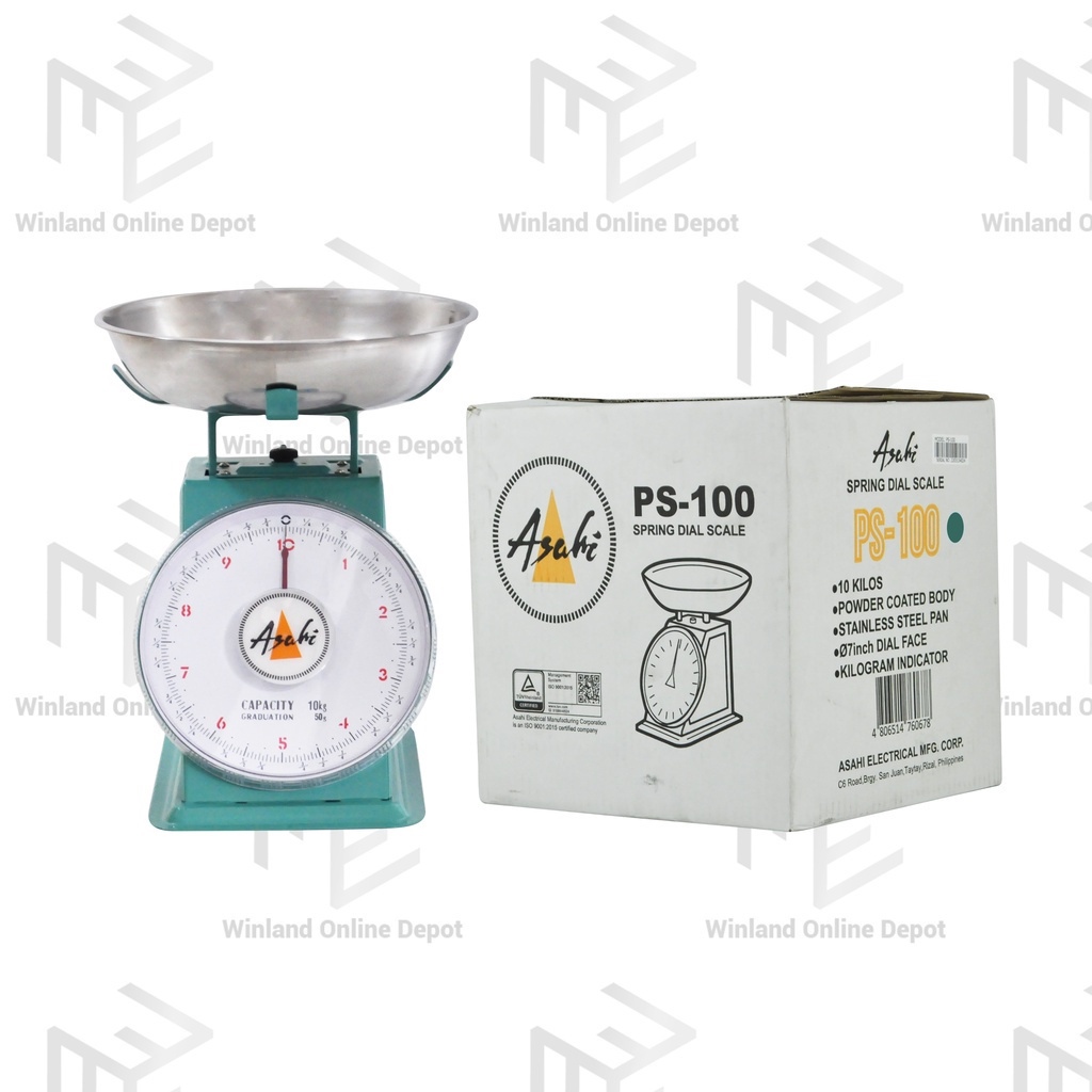 ASAHI by Winland Spring Dial Weighing Scale 10kg Aluminum Pan PS-100 ...