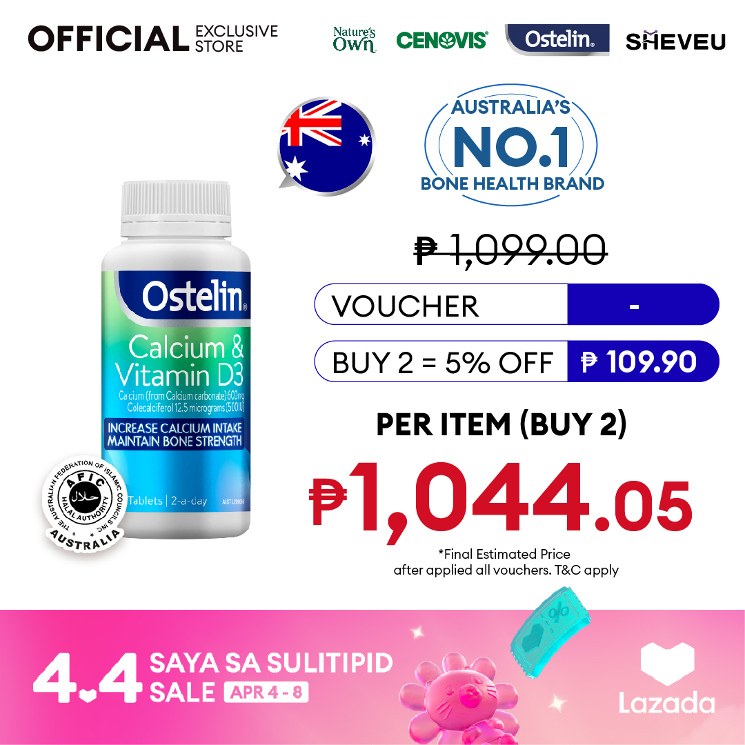 [Australia Halal Certified] Ostelin Calcium & Vitamin D3 130 Tablets ...
