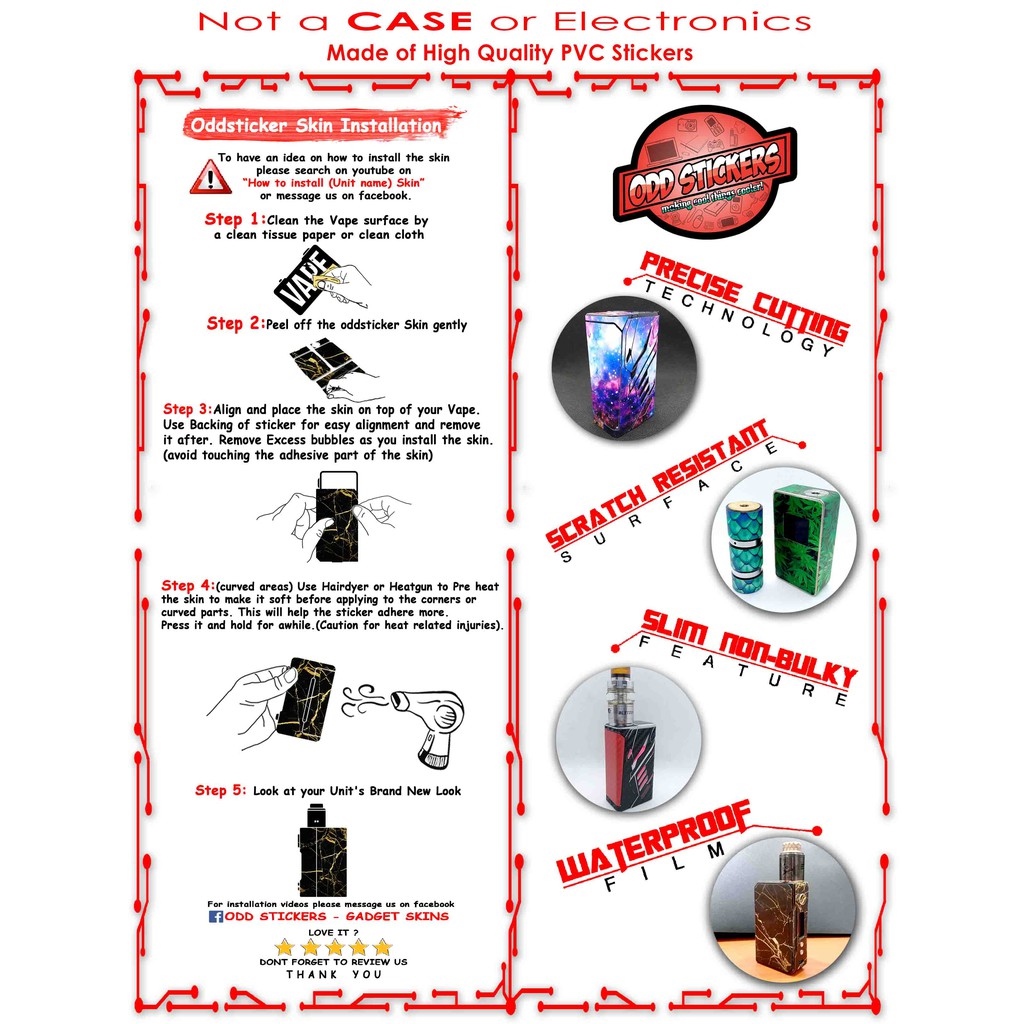 Customized Skin for Smok T-Priv 220w Premium PVC Sticker by Oddstickers ...