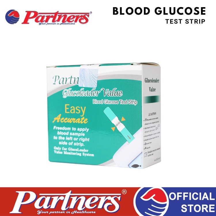 PARTNERS GLUCOLEADER VALUE BLOOD GLUCOSE TEST STRIP - 2 boxes | Lazada PH