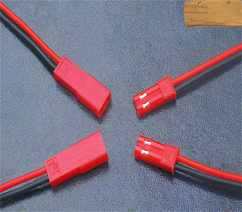 newdv2 10 Pairs 100mm Male + Female JST Connector Plug Cable Male ...