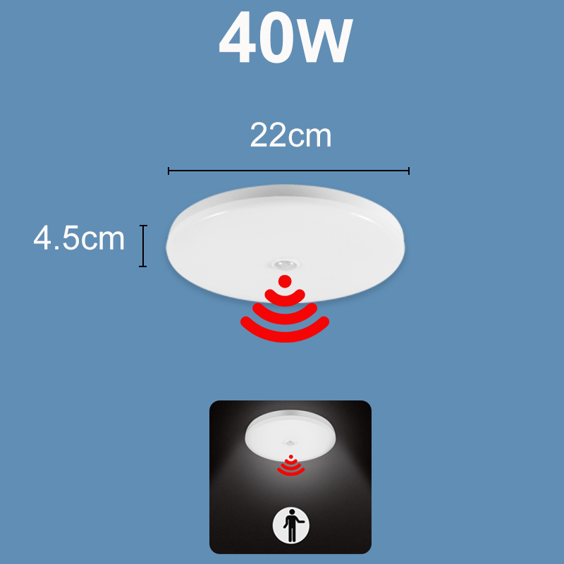 CHENBEN Led Motion Sensor Ceiling Light 15W 20W 30W 40W PIR Night Light ...