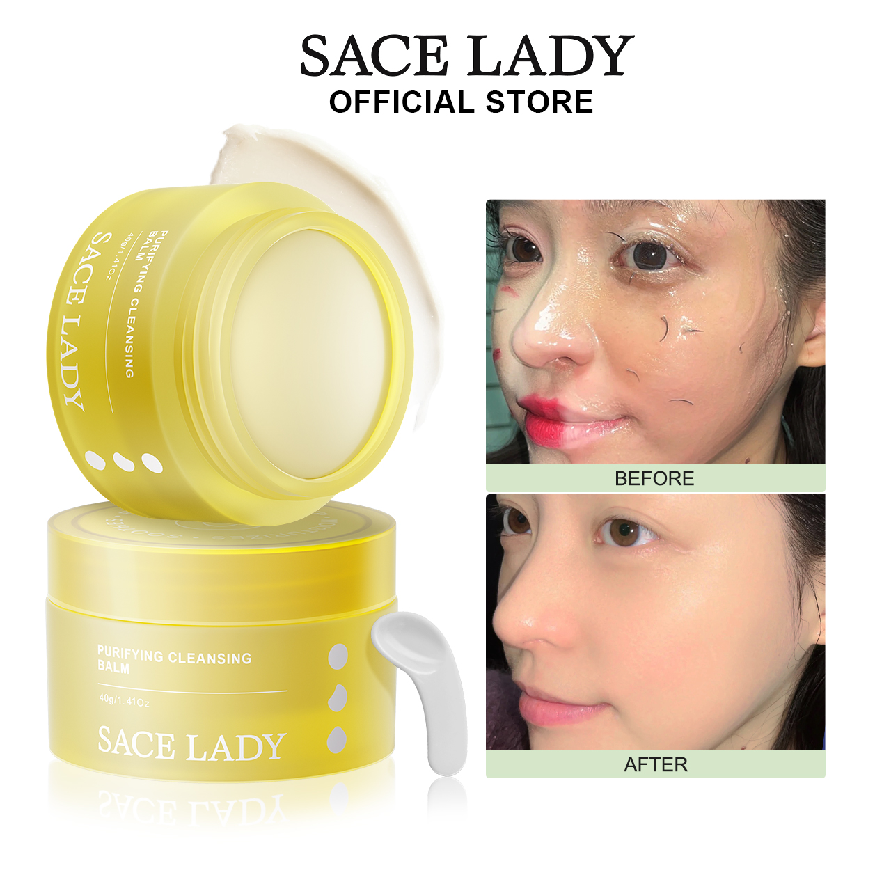 SACE LADY Balances & Soothes Makeup Remover Balm Hydrates & Moisturizes ...