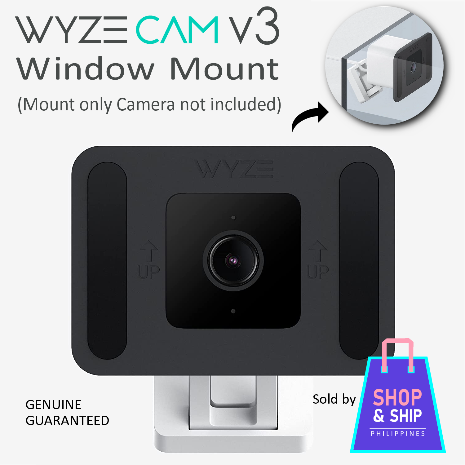 Wyze Window Mount for Wyze Cam v3 (camera sold separately and is not ...