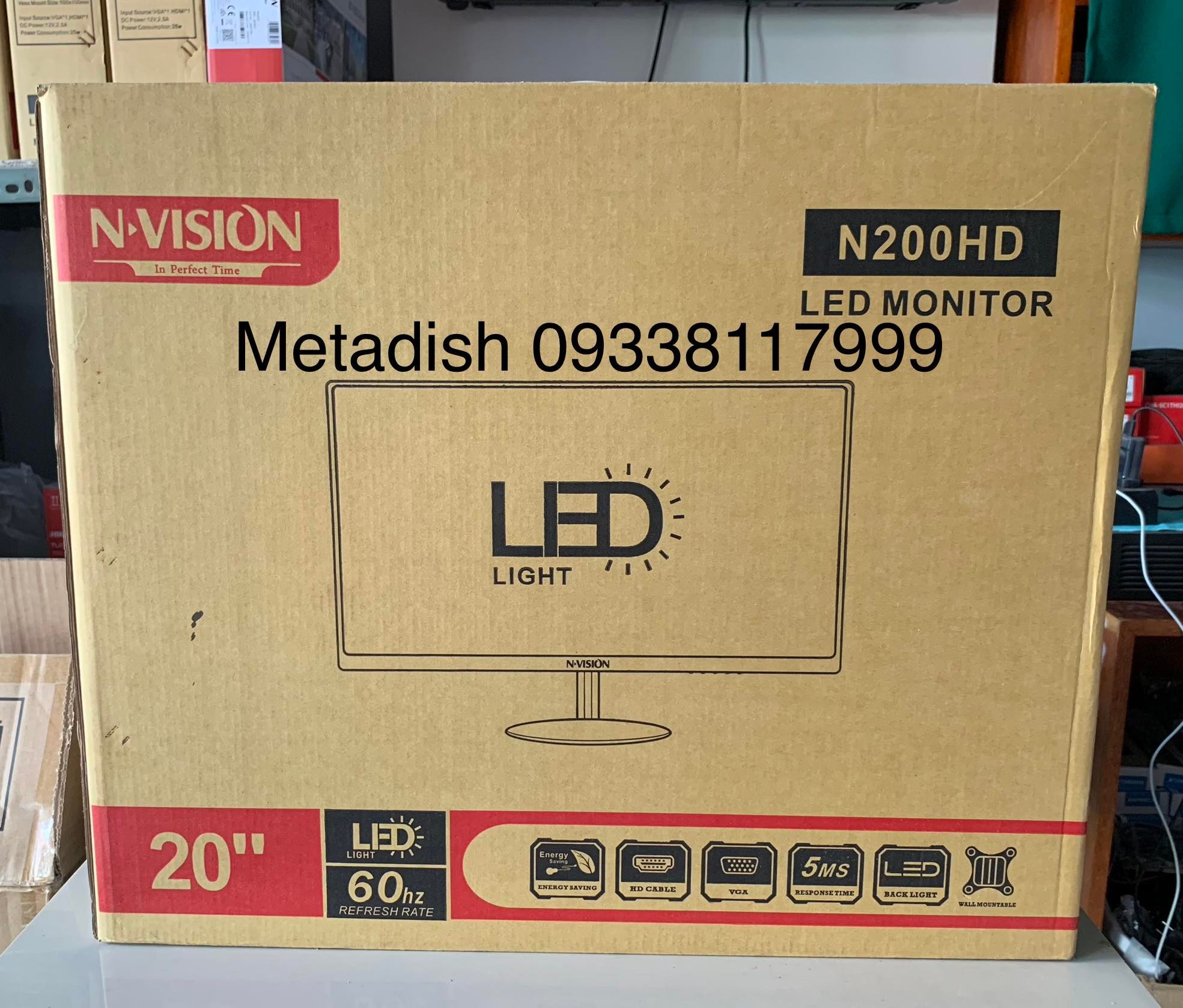 Nvision Computer / CCTV Monitor 20 WLED Wide Screen Full HD HDMI VGA ...