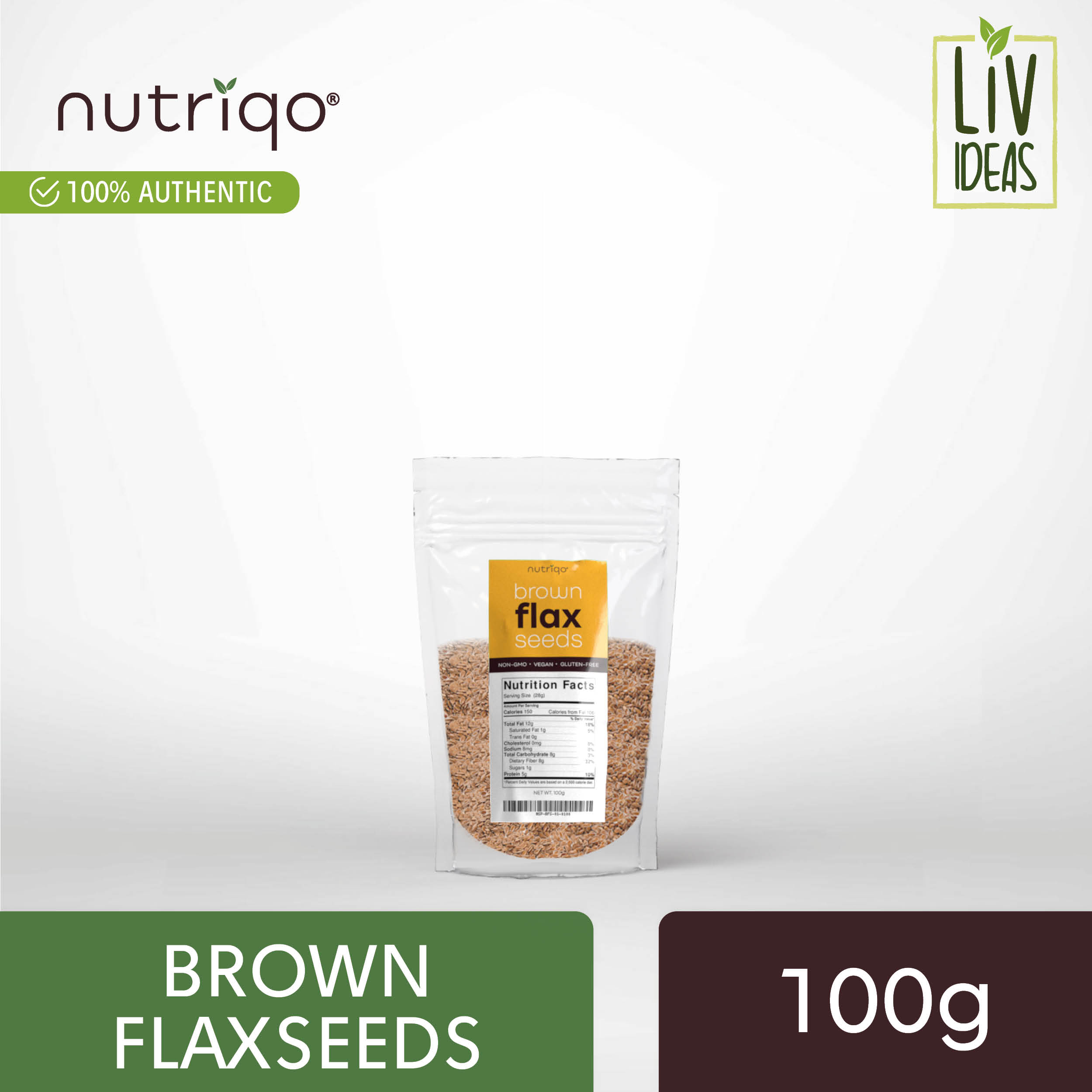 Nutriqo Ground Flax Seed (Flaxseed) Meal 100g | Lazada PH