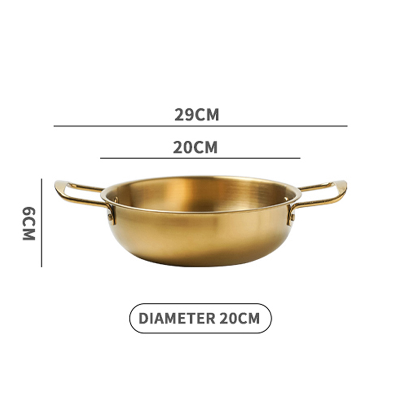 Maffy Ramen Pot Korean Gold Seafood Soup Pot Cooking Pot Instant Noodle ...