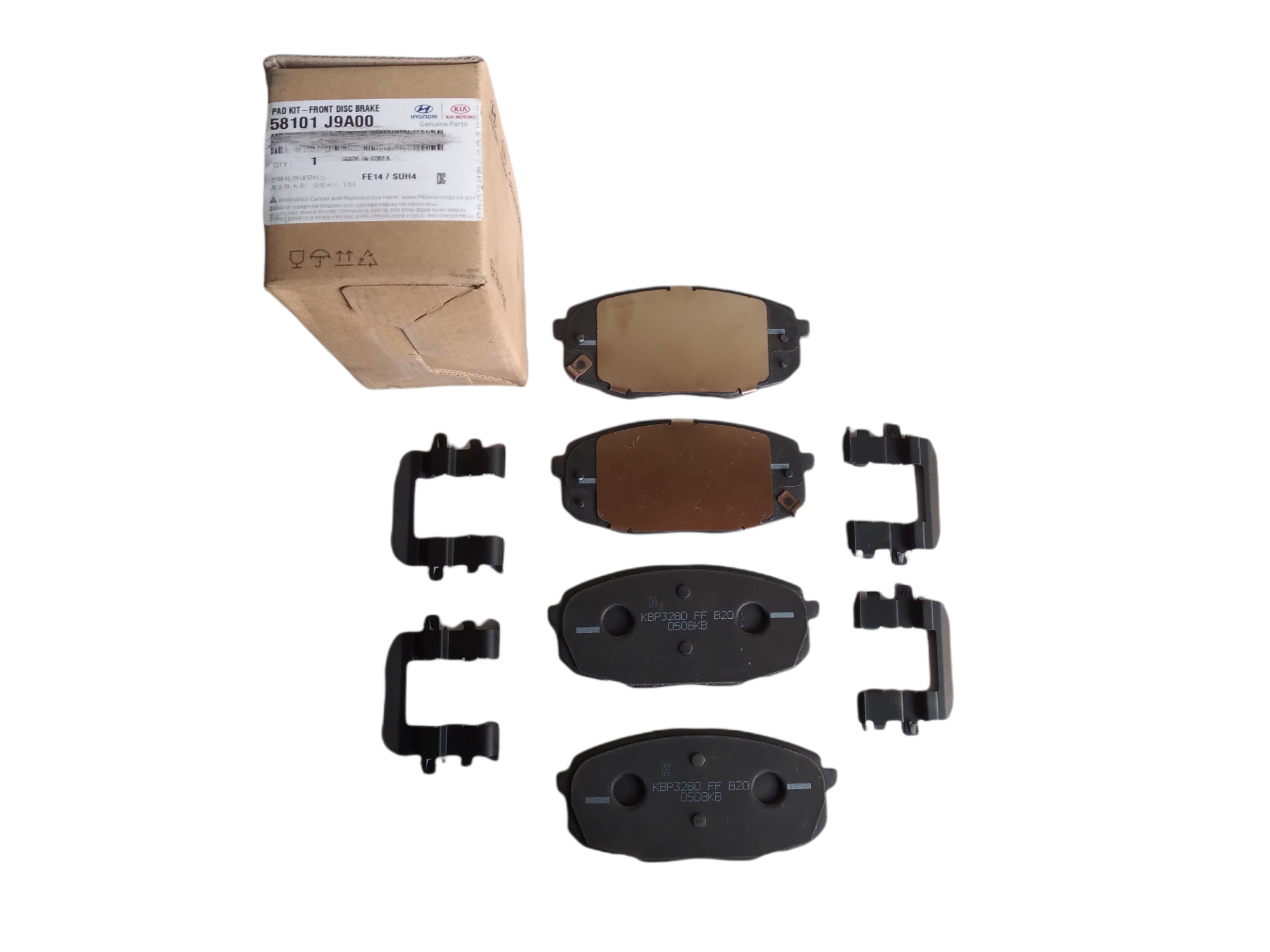 58101J9A00=58101J9A05 DISC BRAKE PADS KIT FRONT HYUNDAI KONA 2017-2020 ...
