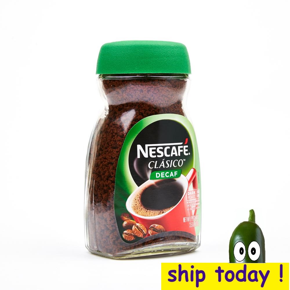 Nescafe Clasico Decaf Dark Roast Instant Coffee 3.5 oz decafe green ...