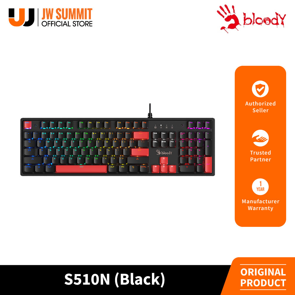 A4Tech Bloody S510N RGB USB Wired Mechanical Gaming Keyboard | Lazada PH