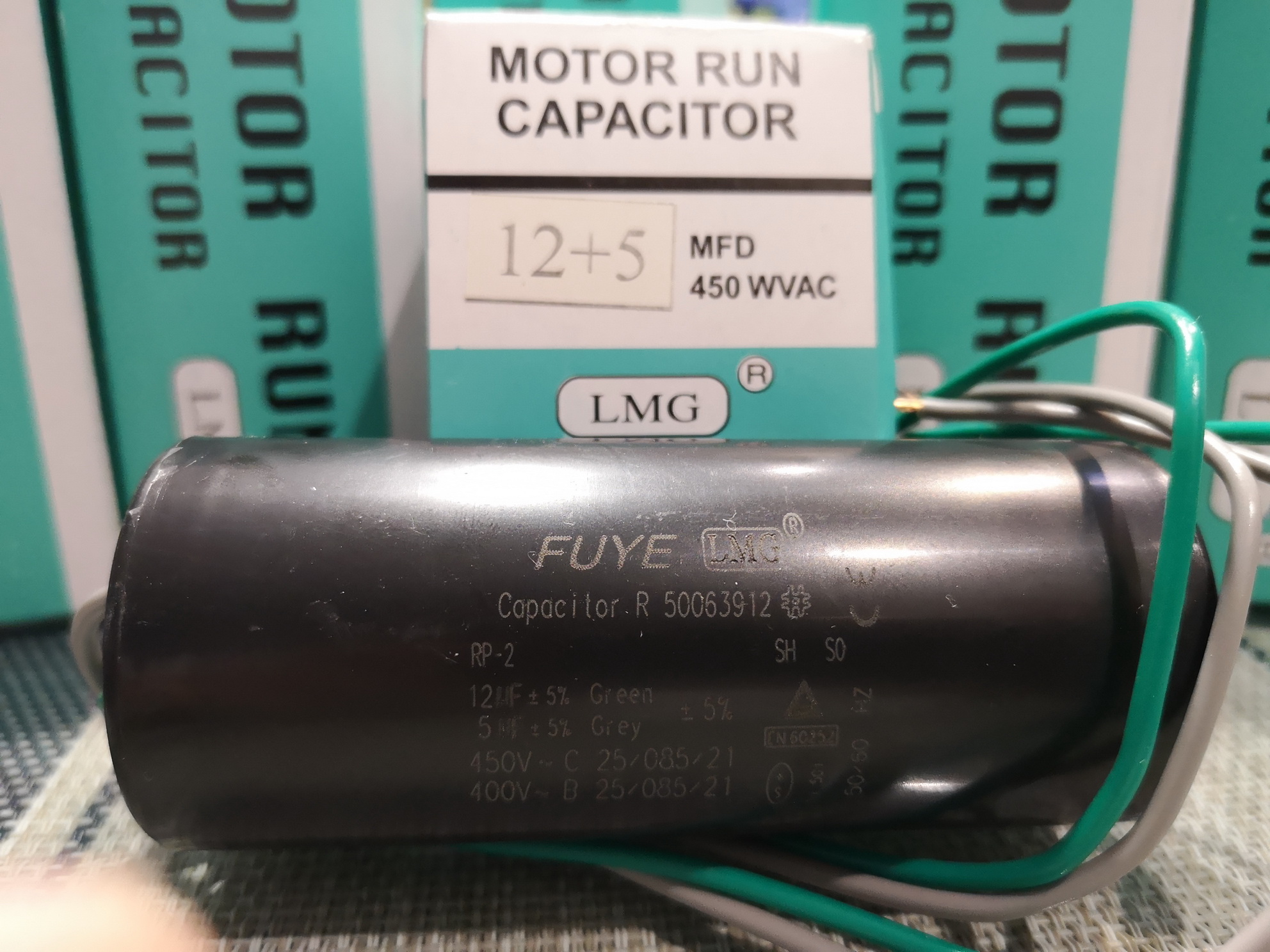 DW Fuye LMG Dual Starting and Running Capacitor 450VAC for Washing ...