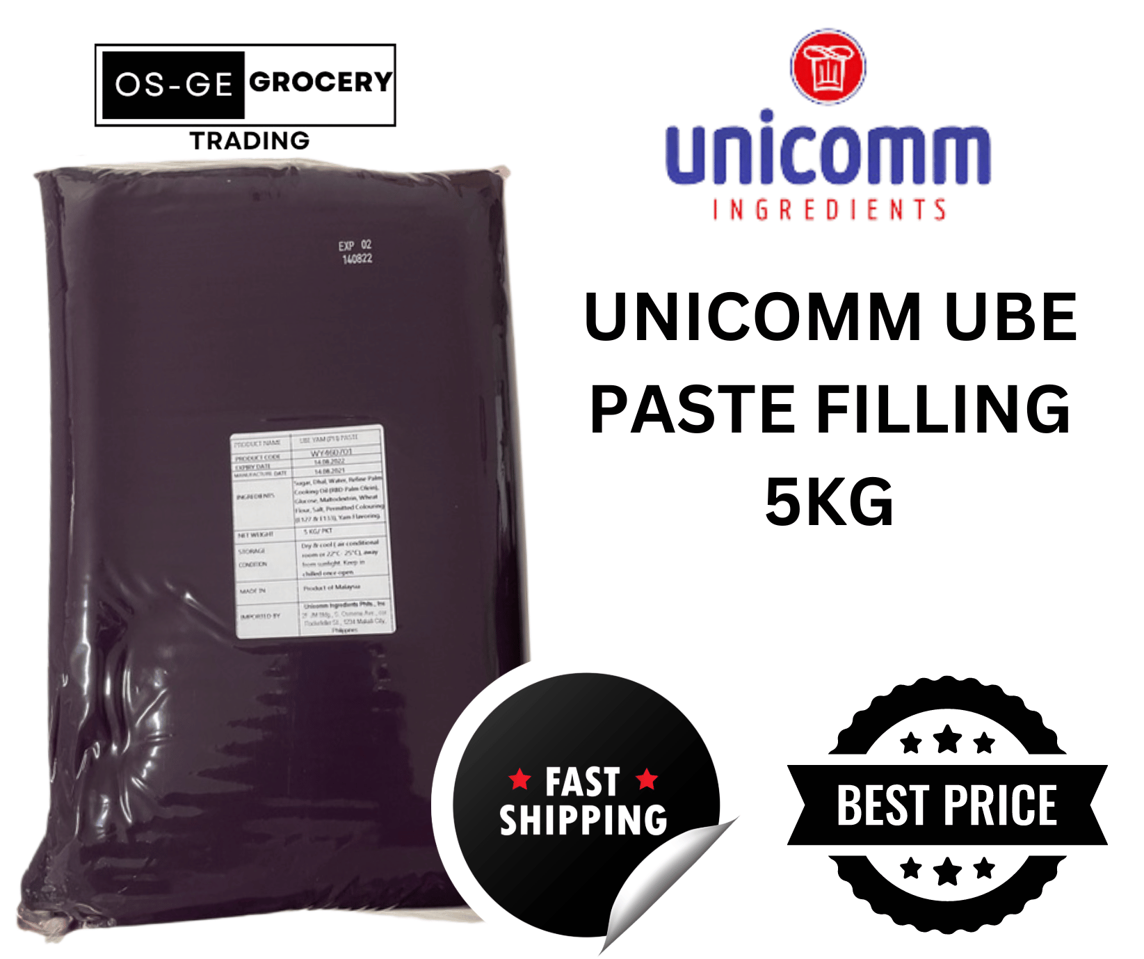 5KG Ube Yam Paste Unicomm Php 154/Kg Expiry Date May 2025 Great for ...
