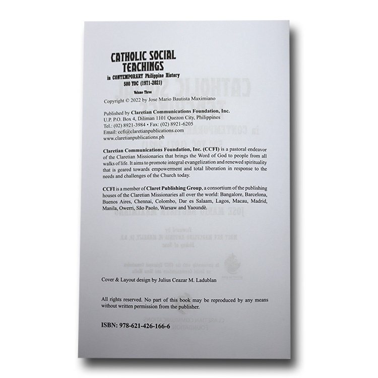 CATHOLIC SOCIAL TEACHINGS IN CONTEMPORARY PHILIPPINE HISTORY 500 YOC ...