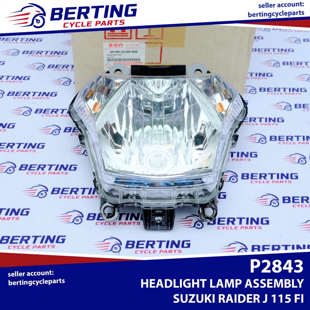 SGP HEADLIGHT ASEMBLY Suzuki Raider J 115 FI Genuine 35100-32J00-000 ...