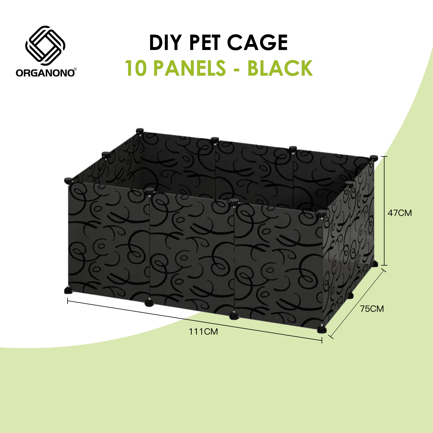 Organono DIY Play Pen Colorful Pastel Multipurpose Pet Cage Stackable ...