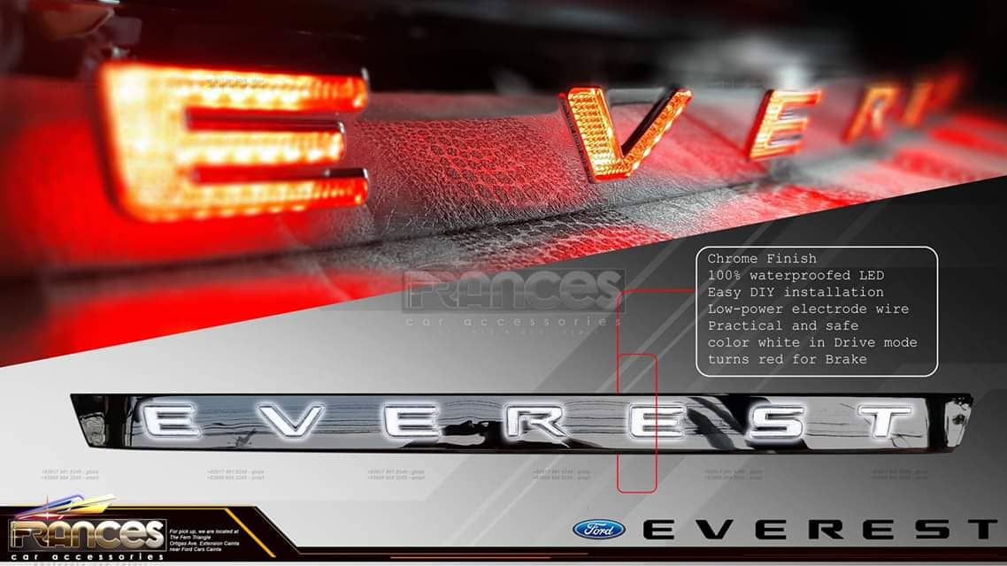 FORD EVEREST 2015-2022 TRUNK LID LED THAILAND MADE CHROME ( Everest accessories ) everest ...