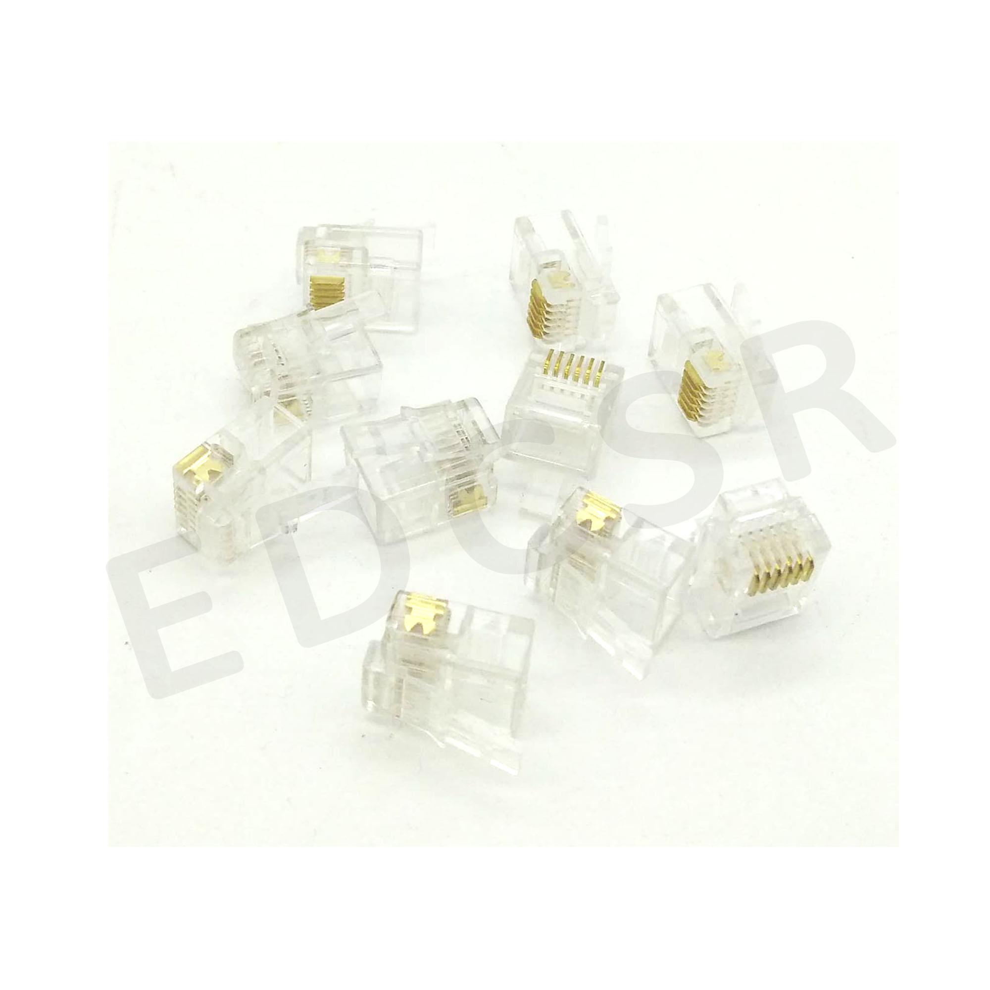 RJ-12 Telephone Modular Connector with 6 PIN - Set of 10 | Lazada PH