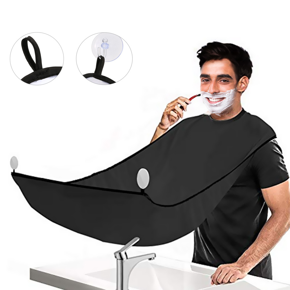 COOL HAIR Beard Shaving Apron Gather Cloth Cutting Cape Facial Hair Dye ...