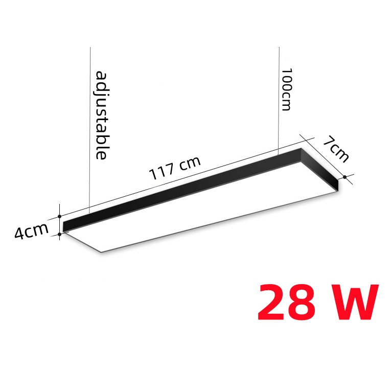 2 In1 Led Linear Light Pendant Light White Light Office Light Pendant ...