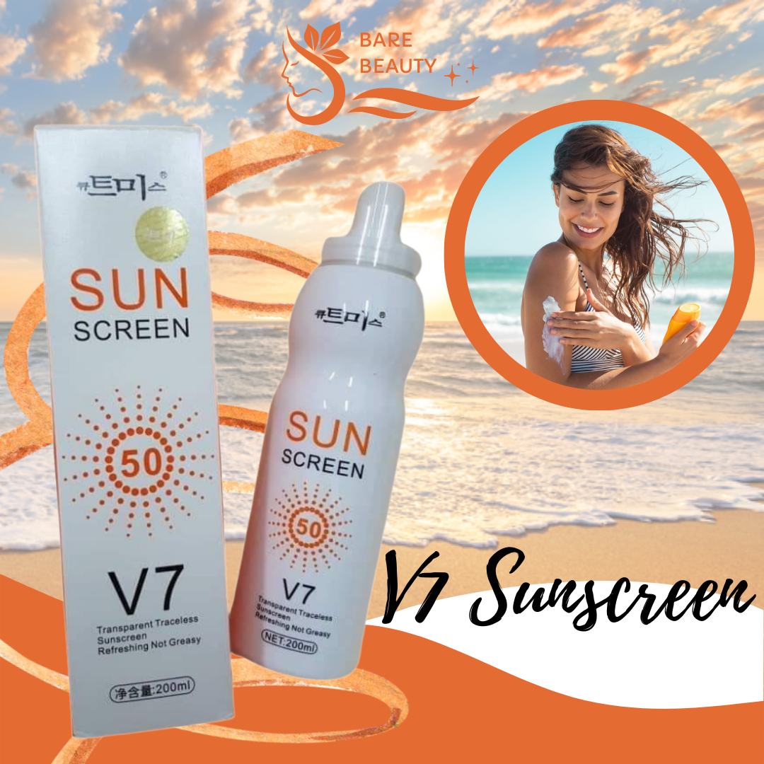ORIGINAL Sunscreen SPF50 V7 Korean Spray lotion Instant Whitening ...